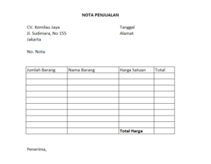 Nota Adalah: Pengertian, Fungsi, Ciri, Jenis dan Contohnya
