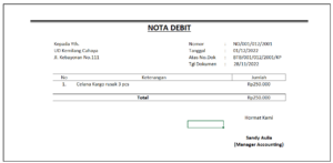 Nota Debit: Pengertian, Fungsi, Contoh, & Cara Membuatnya