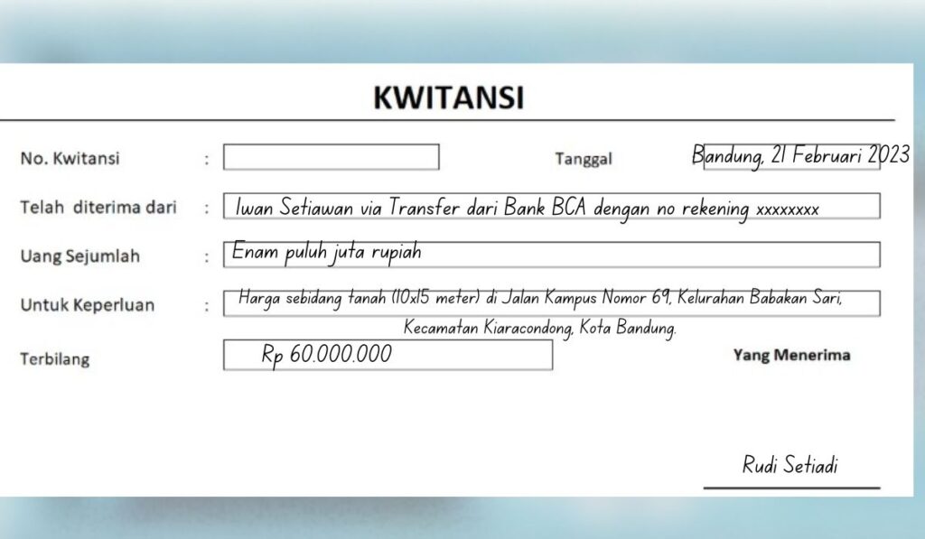 5 Contoh Kwitansi Jual Beli Tanah, Serta Rekomendasi Aplikasinya!